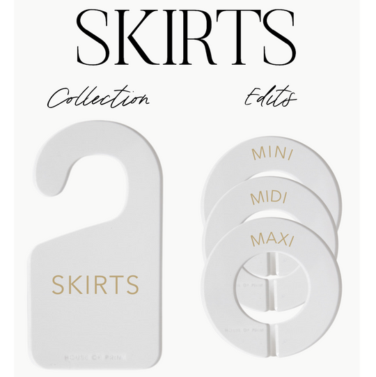 The Core Collection Labels + Rod Dividers | Clear Acrylic & Gold Font ...